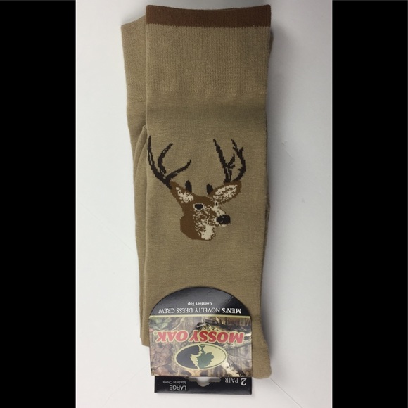 Mossy Oak | Underwear & Socks | Mossy Oak Deer Socks Dress Crew Sand ...